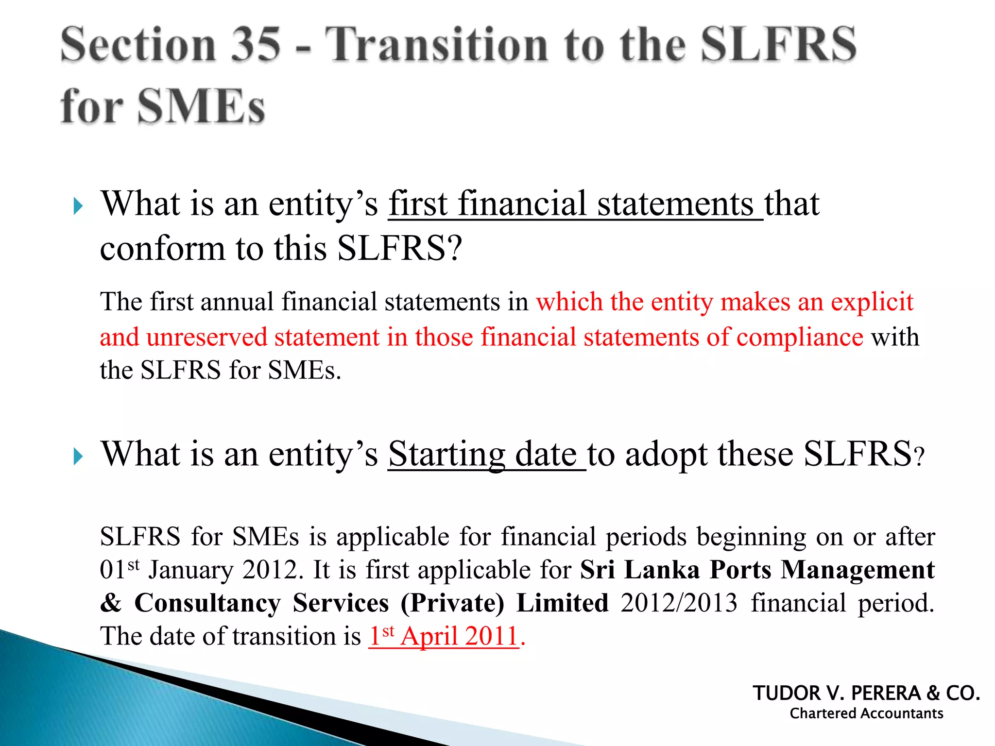 Slfrs for sme | PPTX