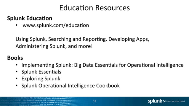 SplunkLive! Amsterdam 2015 Breakout - Getting Started with Splunk | PPT