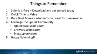 Getting Started with Splunk (Hands-On) | PPTX