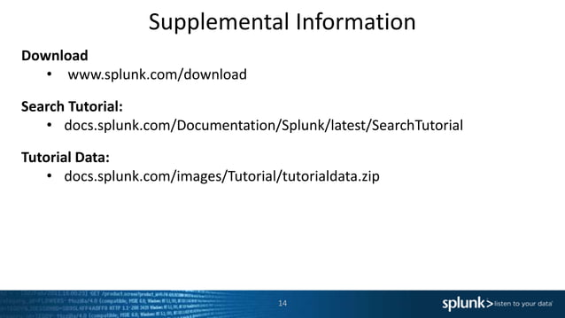 Getting Started with Splunk Breakout Session | PPT