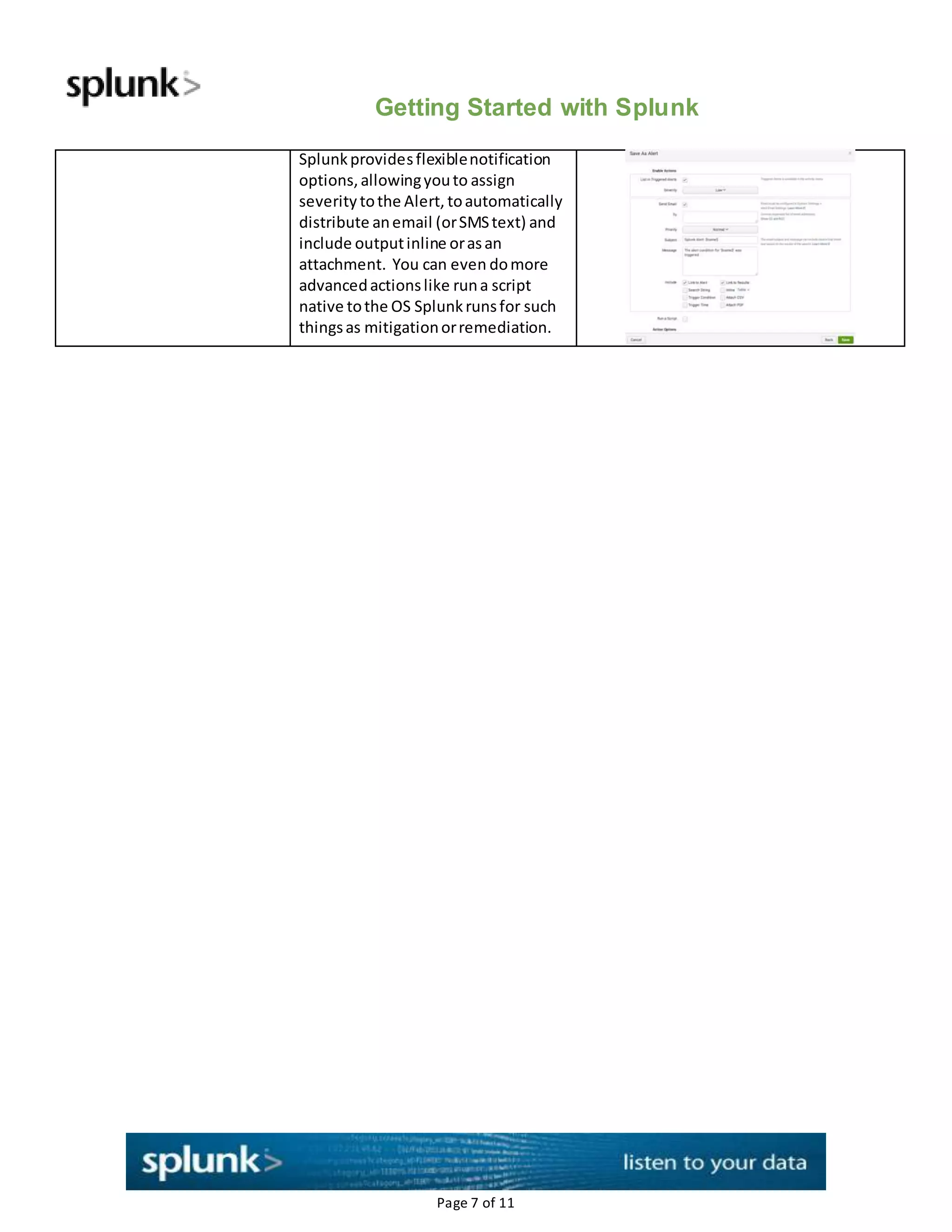 Getting Started with Splunk Enterprise - Demo | PDF