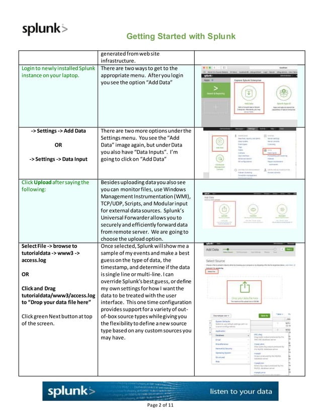 Getting Started with Splunk Enterprise - Demo | DOCX | Search | Internet