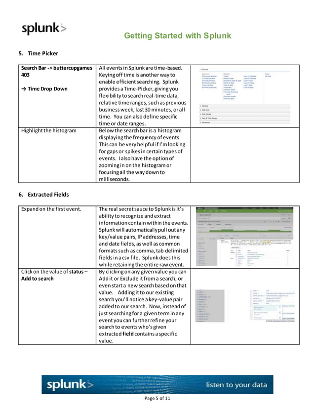 Getting Started with Splunk Enterprise - Demo | DOCX | Search | Internet