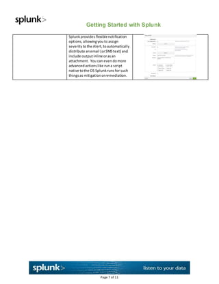 Getting Started with Splunk Enterprise - Demo | DOCX