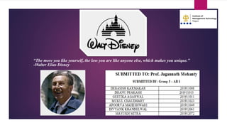 WALT DISNEY STRATEGIC LEADERSHIP | PPT