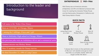 WALT DISNEY STRATEGIC LEADERSHIP