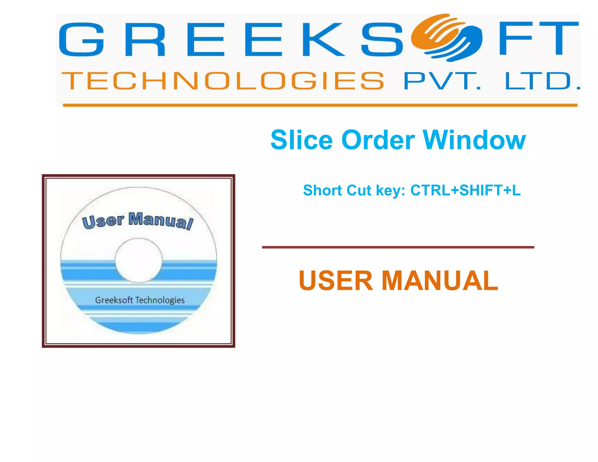 Slice order document (Ctrl+Shift+L) | PDF