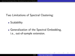 SpectralNet and Ncut Loss | PDF
