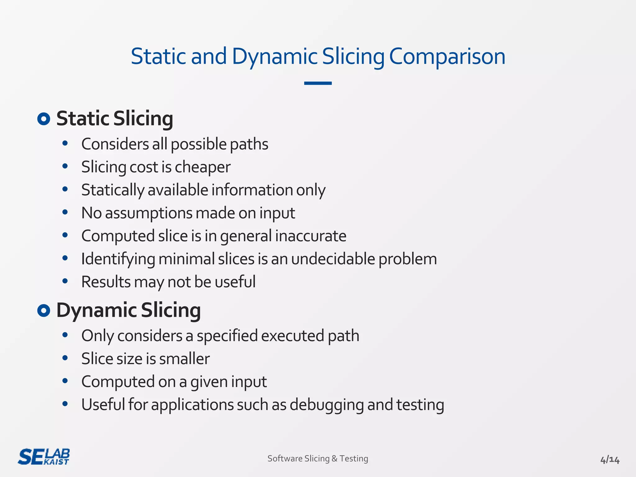 Slicing and testing | PPTX