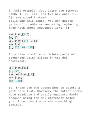 Slicing in Python - What is It? | PDF