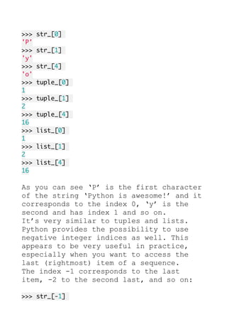 Slicing in Python - What is It? | PDF