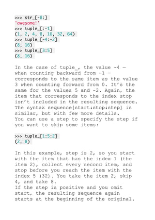 Slicing in Python - What is It? | PDF