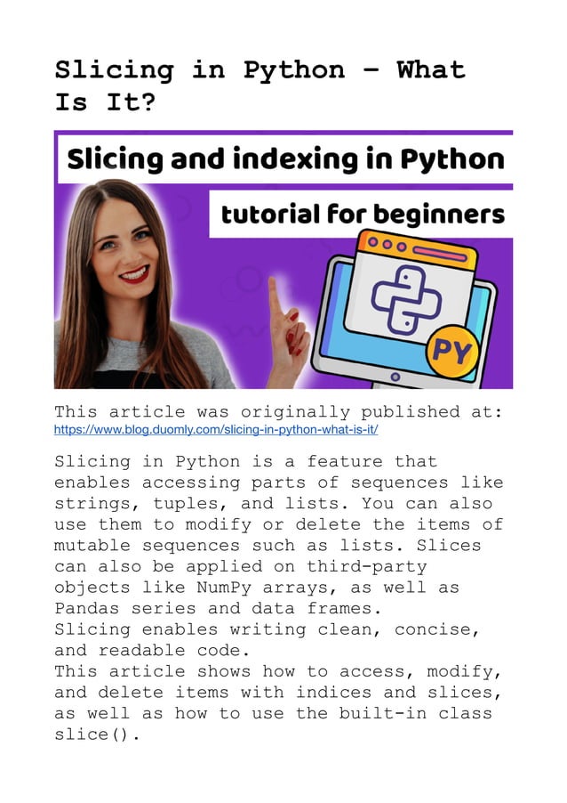 Slicing in Python - What is It?