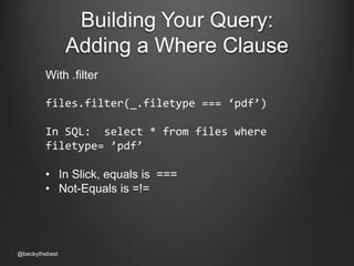 Slick: Bringing Scala’s Powerful Features to Your Database Access | PPT