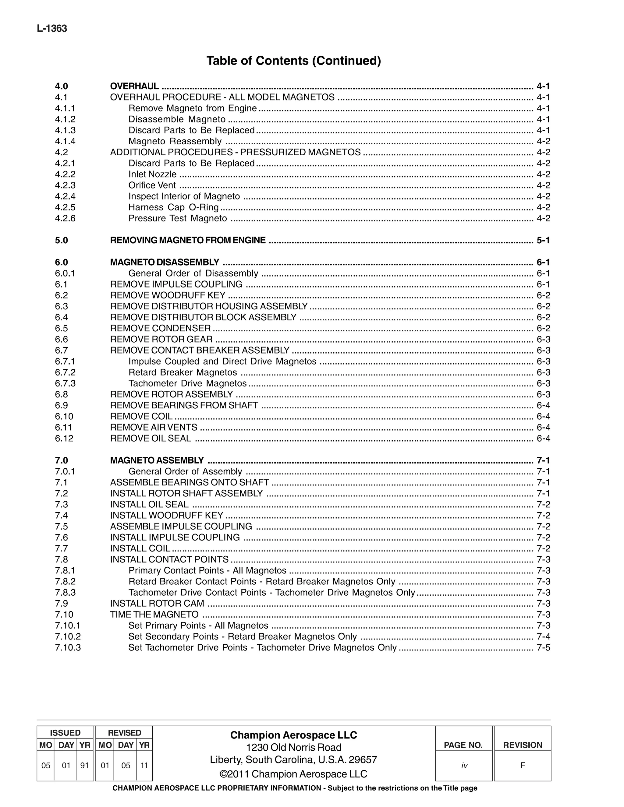 Slick magoverhaulmanual 4300 & 6300 series | PDF