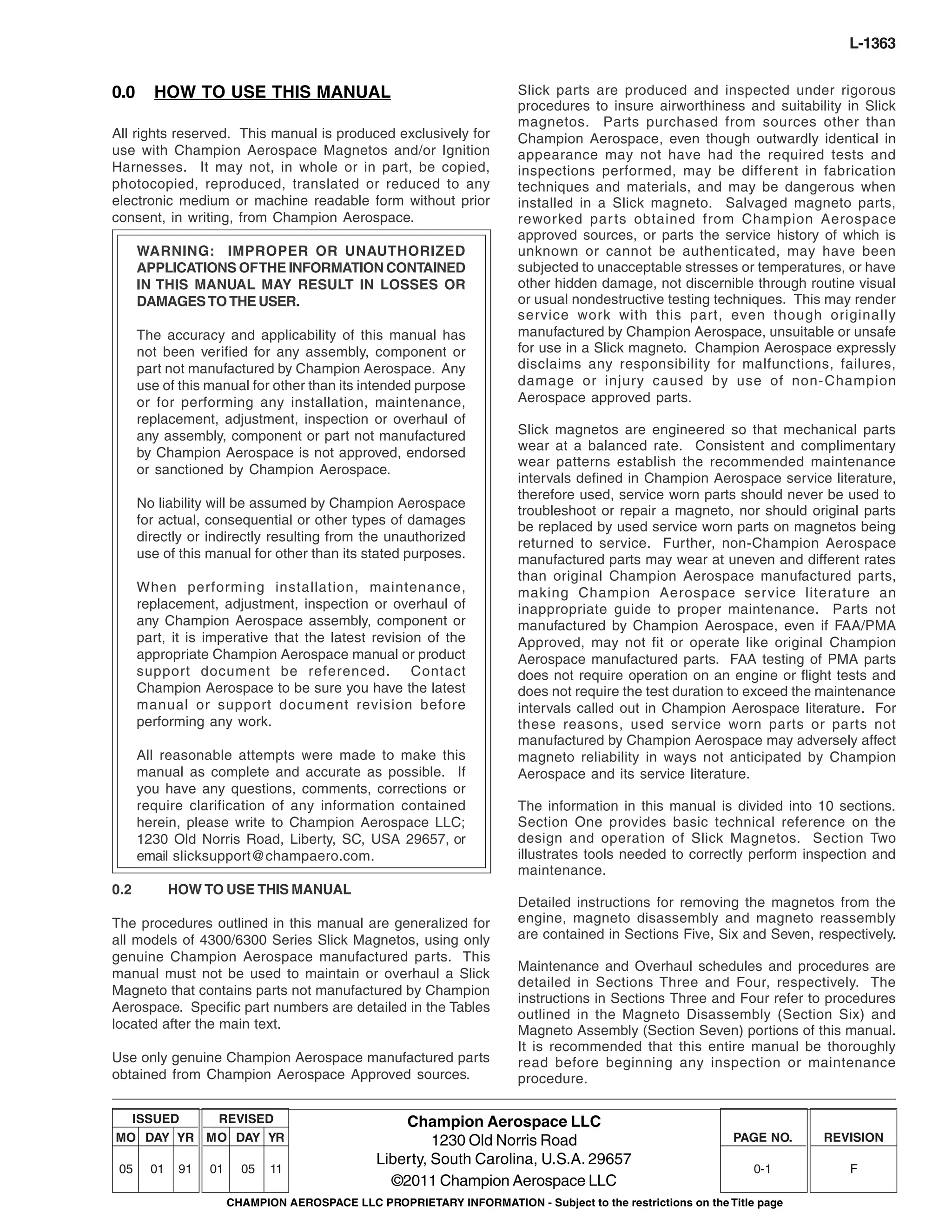 Slick magoverhaulmanual 4300 & 6300 series | PDF