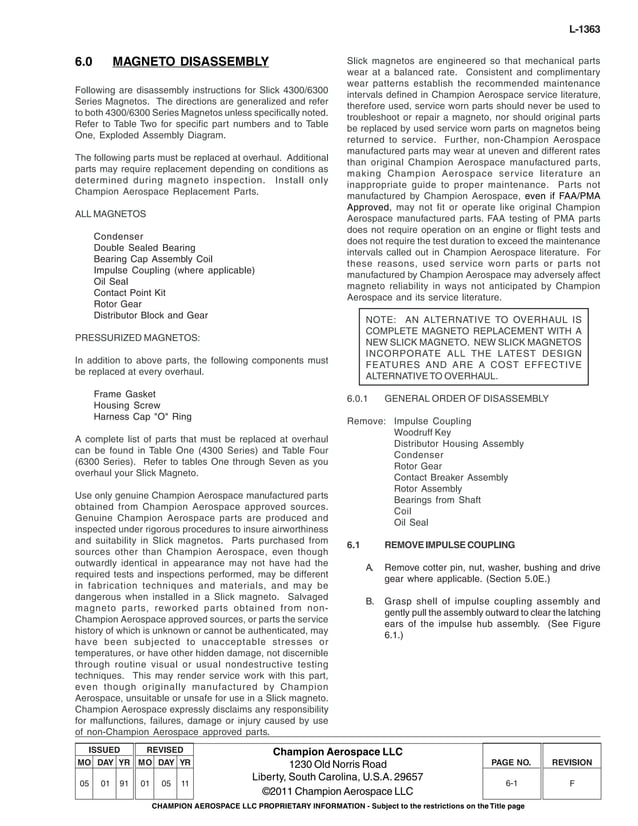 Slick magoverhaulmanual 4300 & 6300 series | PDF | Auto Type | Automotive