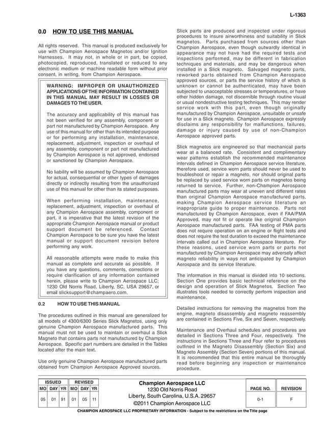 Slick magoverhaulmanual 4300 & 6300 series | PDF | Auto Type | Automotive