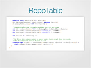 Using Scala Slick at FortyTwo | PDF | Databases | Computer Software and Applications
