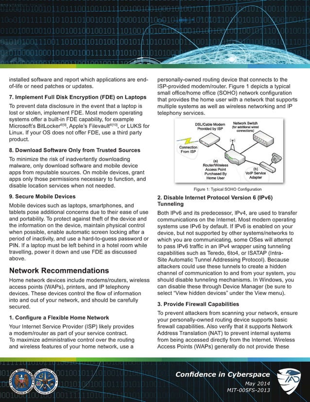 Slicksheet best practicesforkeepingyourhomenetworksecure | PDF