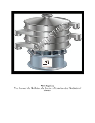 Vibro Shifter, Vibro Sieve, Vibro Separator | PDF