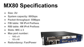 Juniper MX80 Introduction | PPT