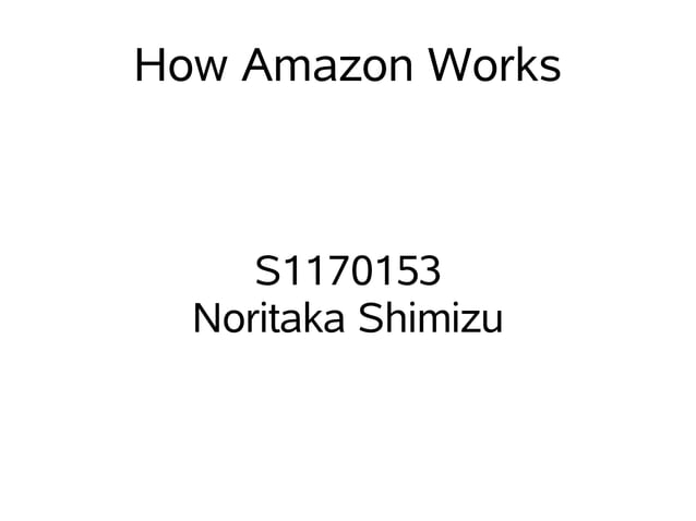 How Amazon Works | PDF