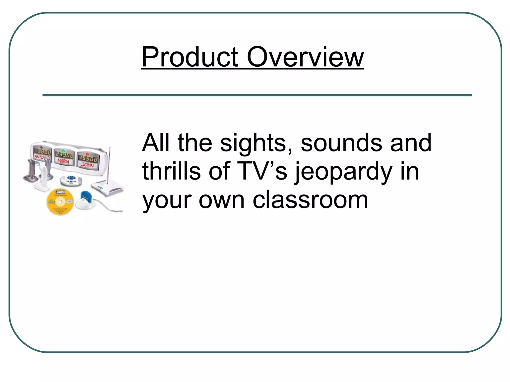 Educational Insights Classroom Jeopardy | PPT