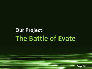 The Battle Of Evate Report | PPT