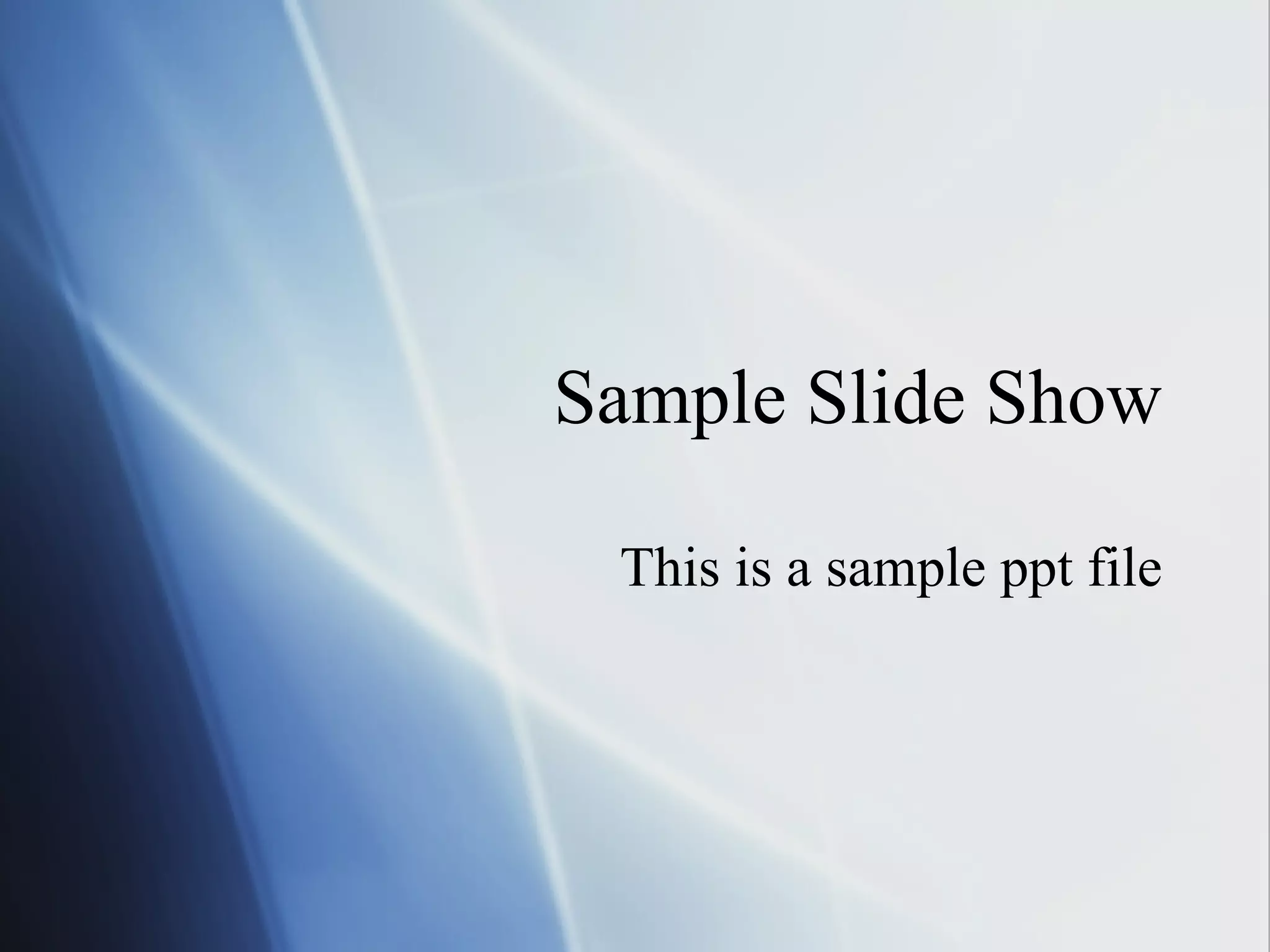 Sample Slide | PPT