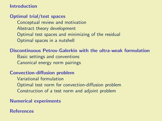 Discontinuous Petrov-Galerkin Methods for convection-dominated diffusion problems | PPT