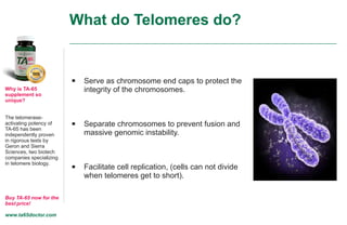 TA-65 Telomerase Activator - Is it a key to unlocking the longevity ...