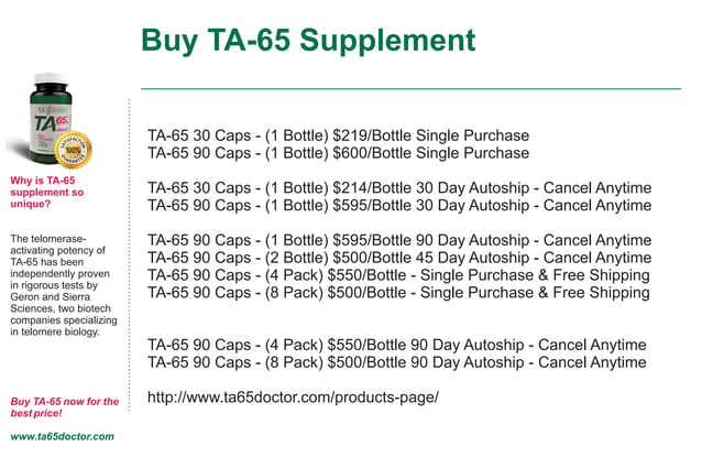 TA-65 Telomerase Activator - Is it a key to unlocking the longevity ...