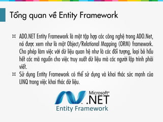 Báo cáo tốt nghiệp - XÂY DỰNG CHƯƠNG TRÌNH QUẢN LÝ NHÀ HÀNG VỪA VÀ NHỎ SỬ DỤNG ENTITY FRAMEWORK ...