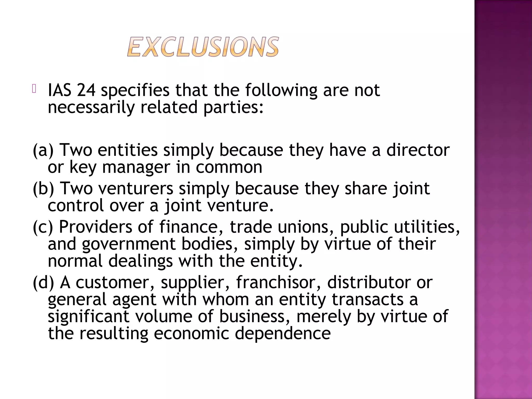 IAS 24 Related parties disclosure | PPT