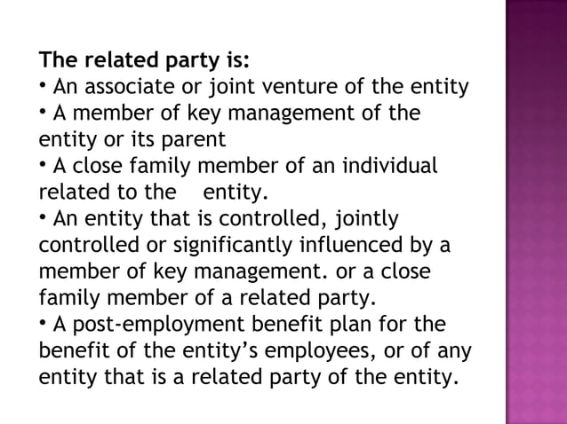 IAS 24 Related parties disclosure | PPT