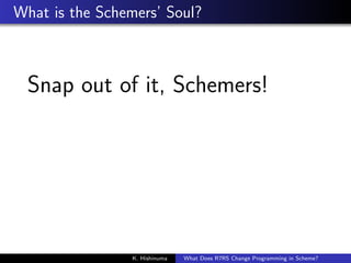 What Does R7RS Change Programming in Scheme? | PDF