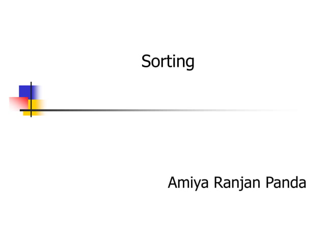 Sorting and Hashing Algorithm full pdfs. | PPT