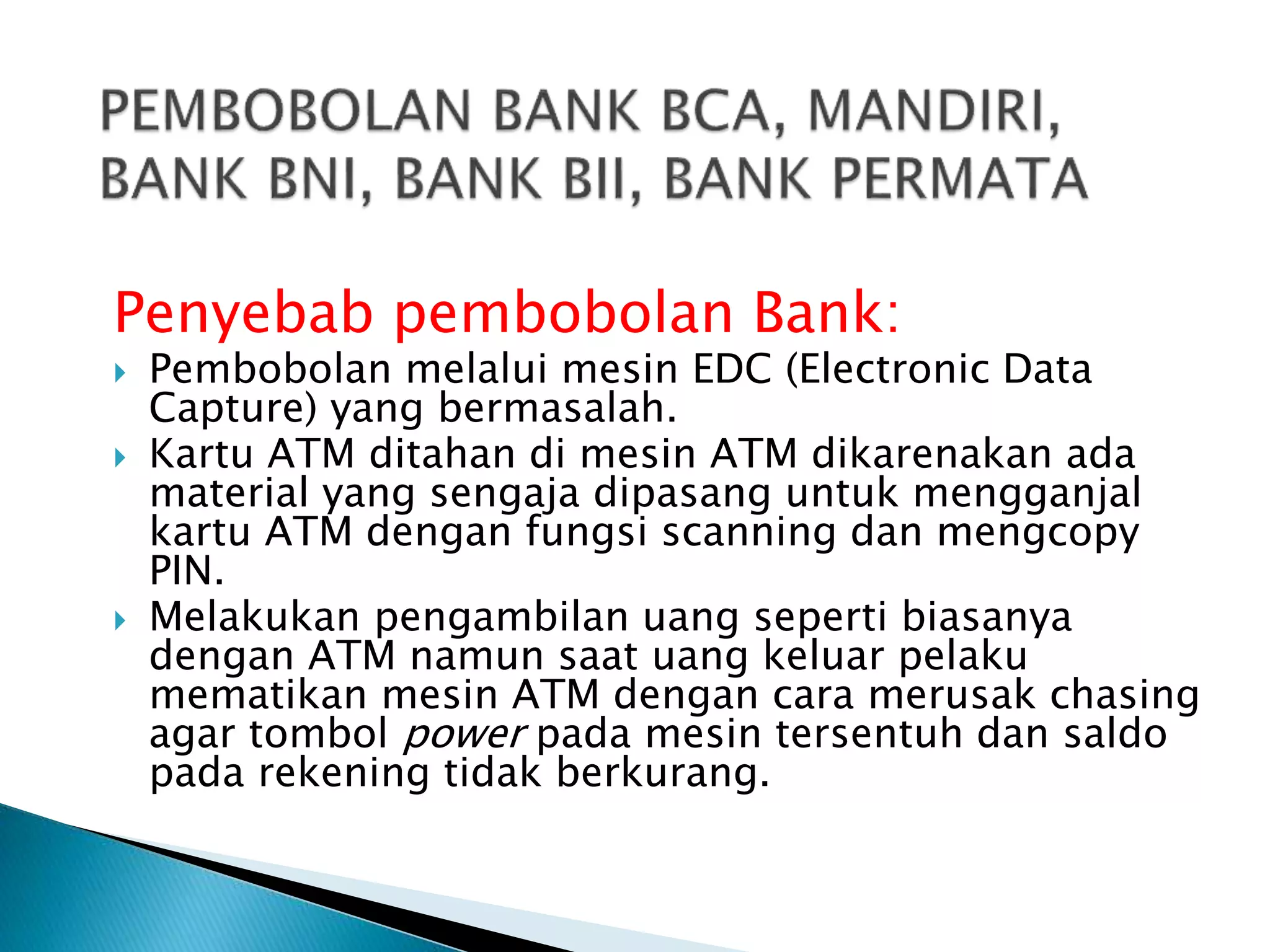 Slide Tugas Eptik Cyber Crime "Pembobolan ATM" | PPTX