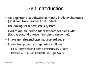MitM on USB -- Introduction of USBProxy -- | PPT