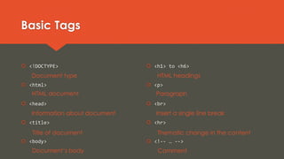 Webdev CCI Tel U - Introduction to HTML 5.0 | PPT
