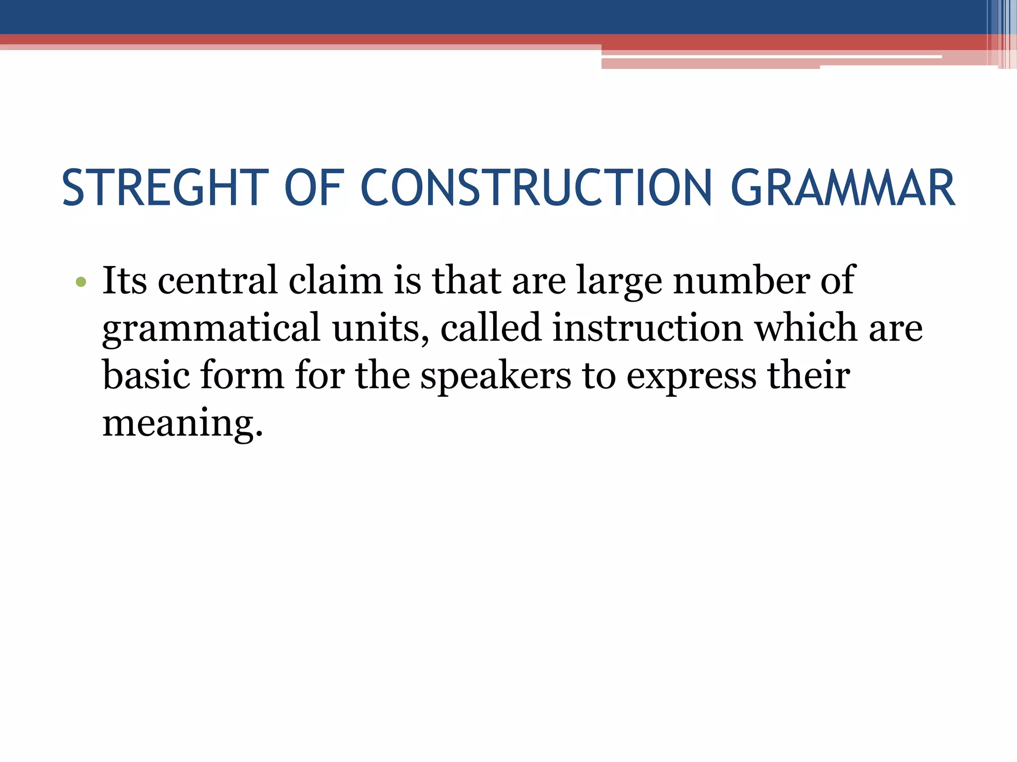 Construction Grammar | PPTX