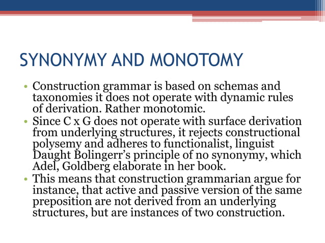 Construction Grammar | PPTX