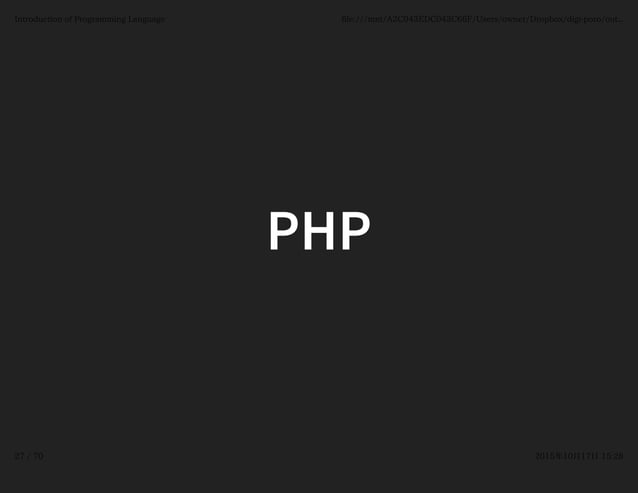 Introduction of Programming language | PPT