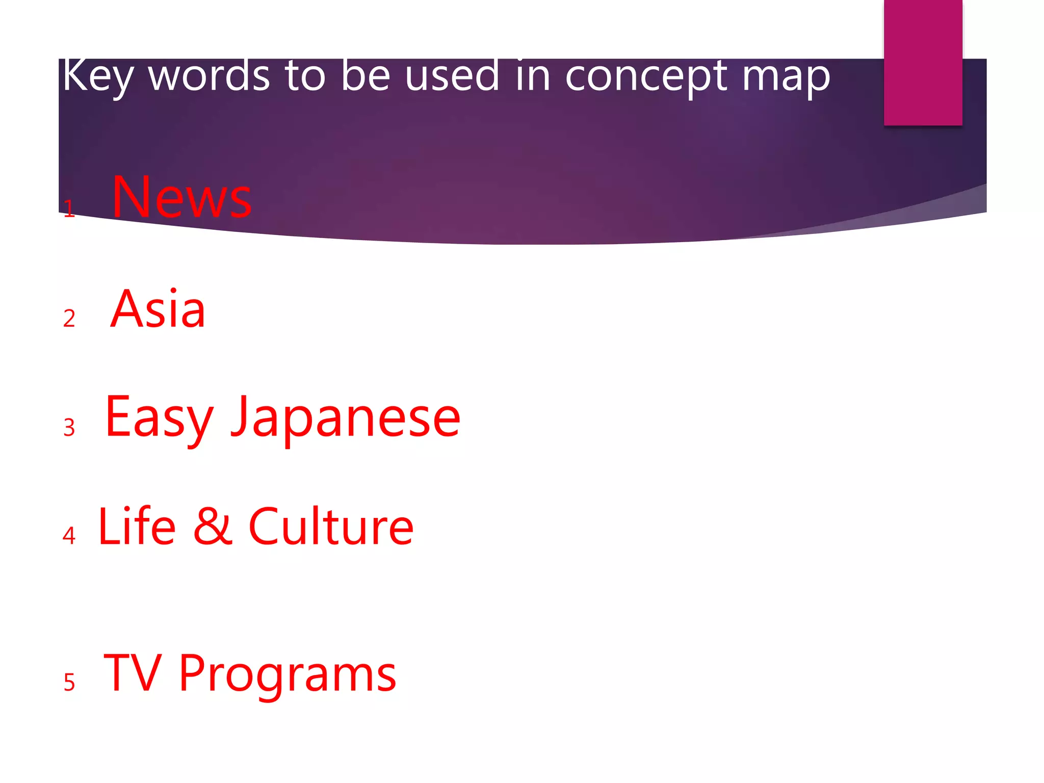 Concept Map for NHK | PPTX