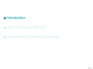 Nonconvex Compressed Sensing with the Sum-of-Squares Method | PPT