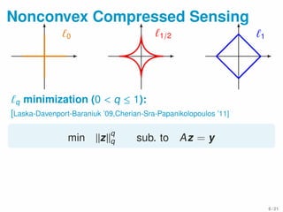 Nonconvex Compressed Sensing with the Sum-of-Squares Method | PPT