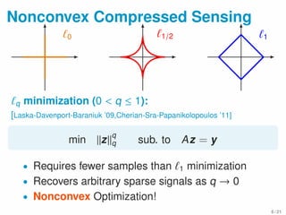 Nonconvex Compressed Sensing with the Sum-of-Squares Method | PPT
