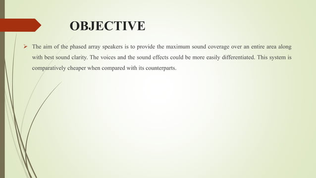 PHASED ARRAY SPEAKER SYSTEM | PPT