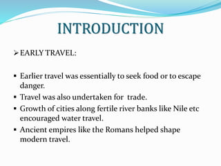 History and Development of Tourism for MBA in Tourism | PPTX